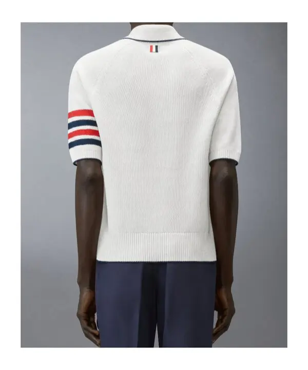 Thom Browne Short Sleeve 4-bar Polo Shirt