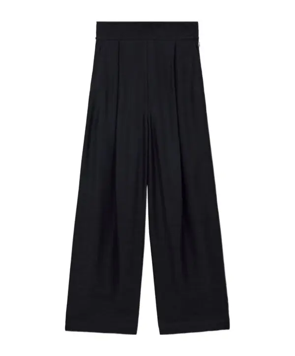 Emporio Armani Pleated Wide-leg Palazzo Trousers