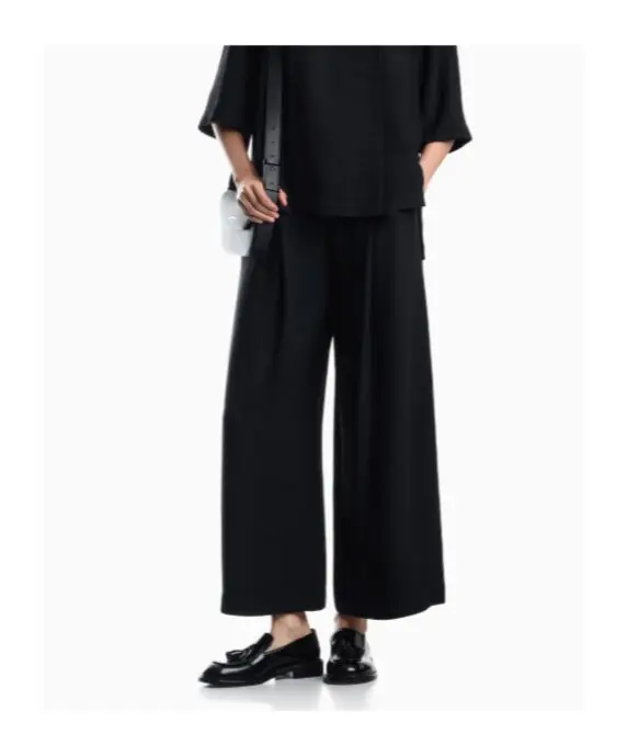 Emporio Armani Pleated Wide-leg Palazzo Trousers