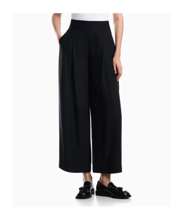 Emporio Armani Pleated Wide-leg Palazzo Trousers
