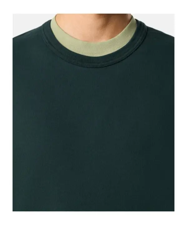 Stone Island Regular-fit Crewneck Sweatshirt With Ribbed Inserts