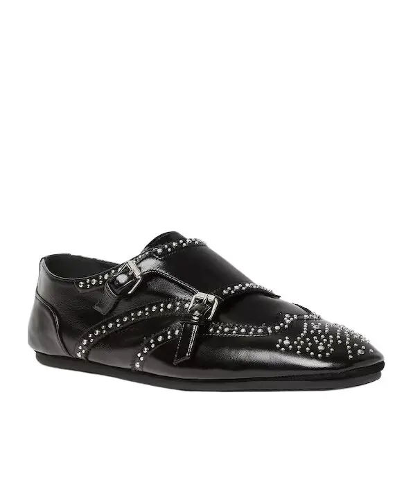 Fendi Studded Double Buckle Monk Straps