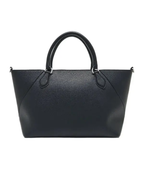 Armani Exchange Logo-charm Grained Shopping Tote Bag