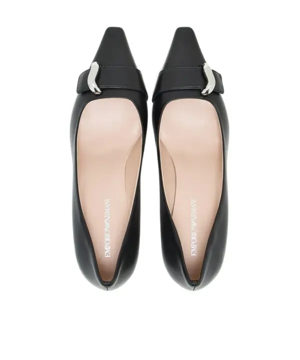 Emporio Armani Buckled Pointed-toe Pumps