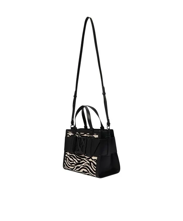 Armani Exchange Animal-print Logo-plaque Tote Bag
