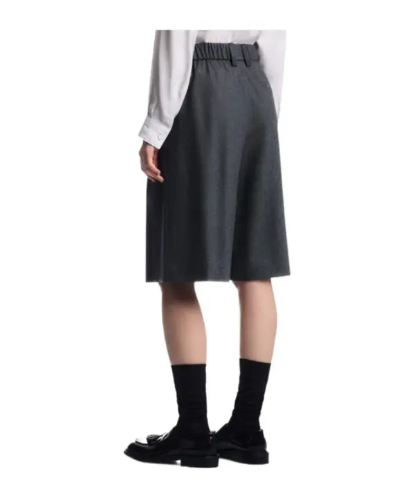 Emporio Armani Wool Flannel Pleated Bermuda Shorts