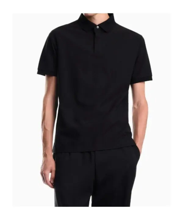 Emporio Armani Jacquard Jersey Polo