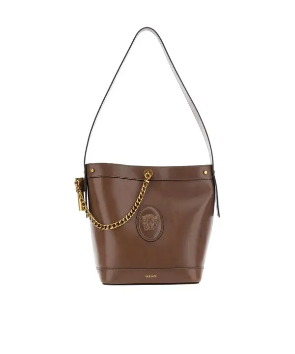 Versace Small Bucket Bag With Iconic Details