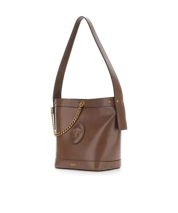 Versace Small Bucket Bag With Iconic Details
