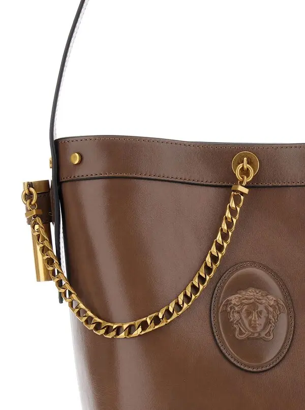 Versace Small Bucket Bag With Iconic Details