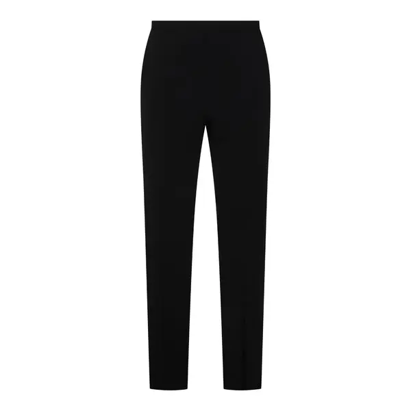THE ROW Pressed Crease Straight Leg Trousers - Black