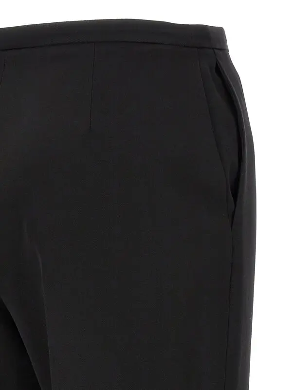 THE ROW Pressed Crease Straight Leg Trousers
