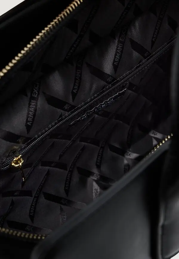 Armani Exchange Coated Fabric Tote Bag With Metal Hardware