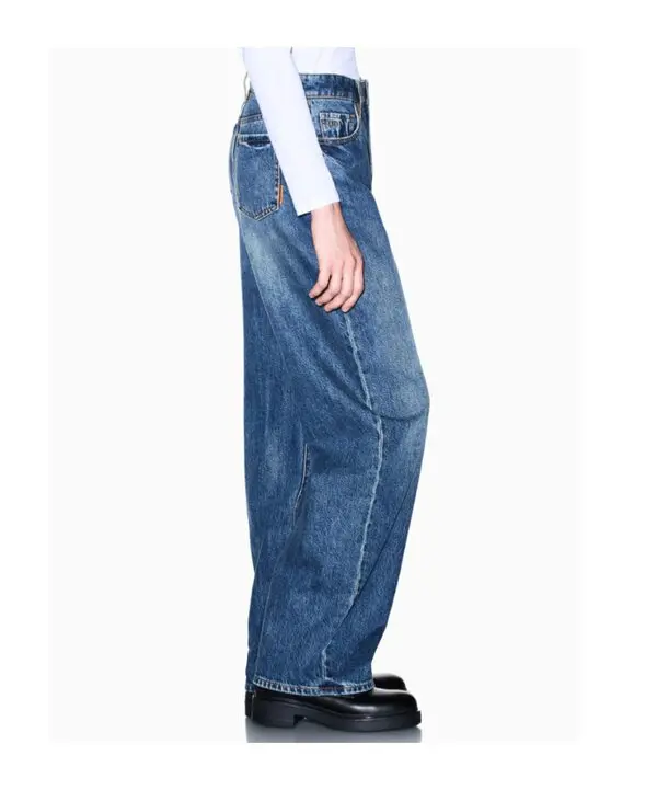 Armani Exchange Oversized Fit Rigid Cotton Denim Pants