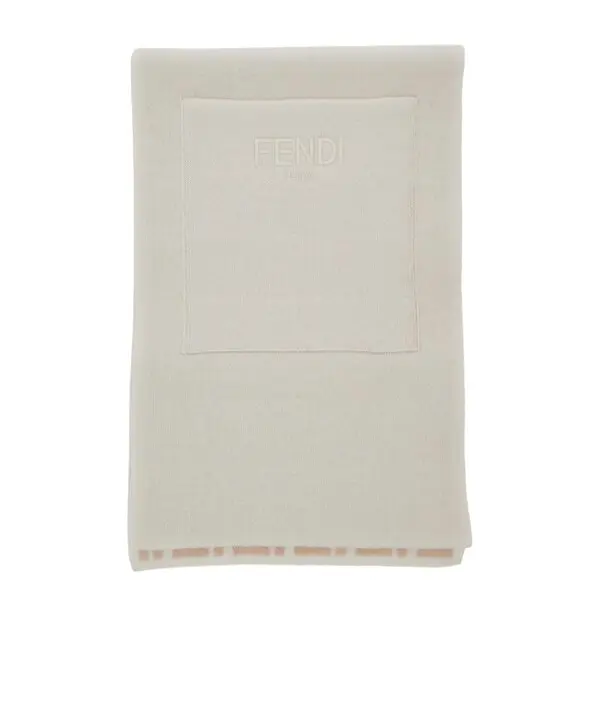 Fendi Ff Logo-pattern Scarf - White