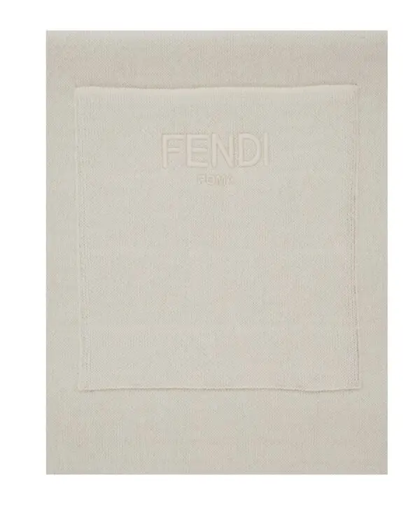 Fendi Ff Logo-pattern Scarf - White