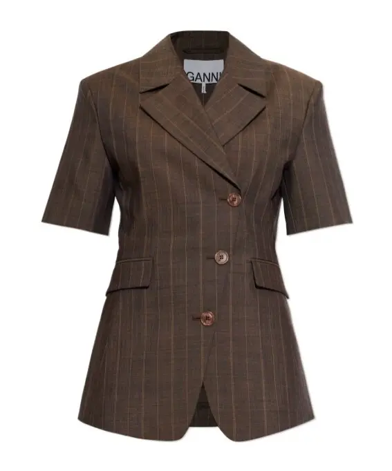GANNI Short-sleeved Blazer