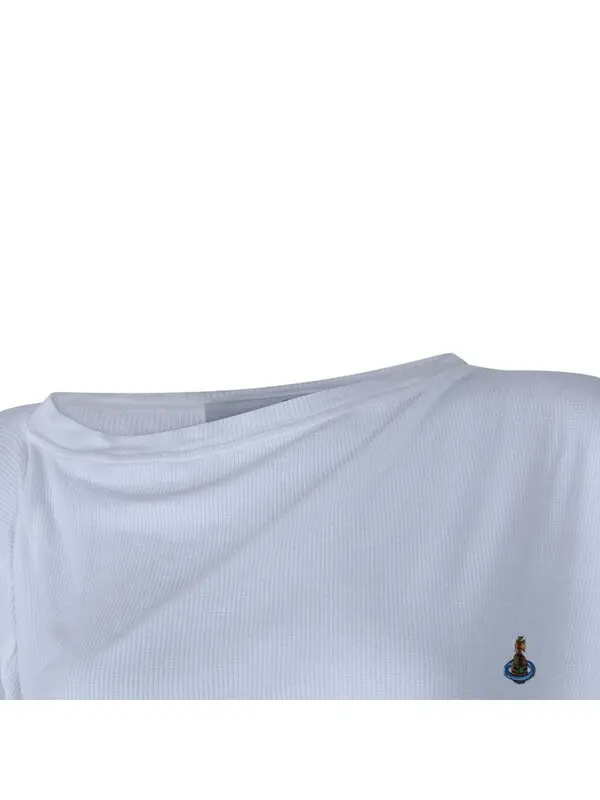 VIVIENNE WESTWOOD Orb Logo Draped Long-sleeve Top