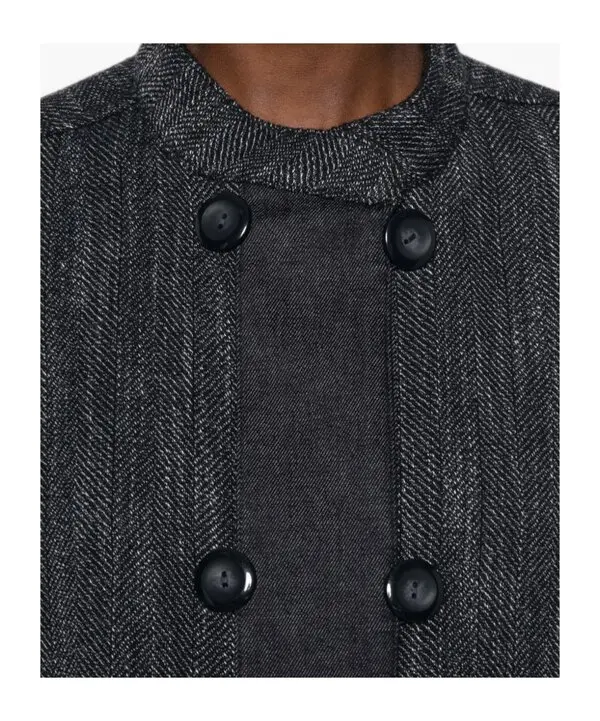Emporio Armani Double-breasted Herringbone Jacket