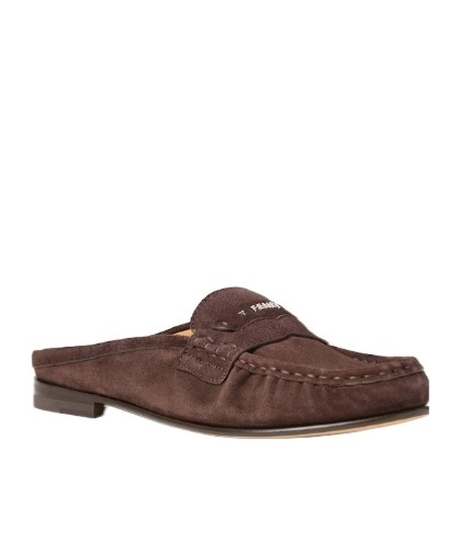 Fendi Dark Suede Sabots