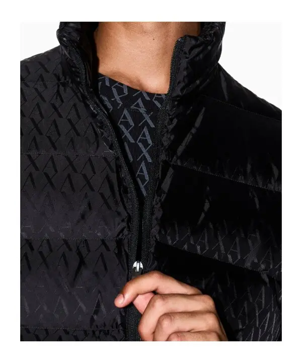 Armani Exchange Sleeveless Top In Padded Jacquard Nylon