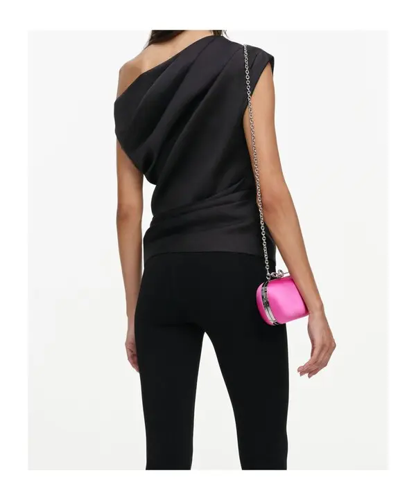 SELF-PORTRAIT Taffeta Draped Top
