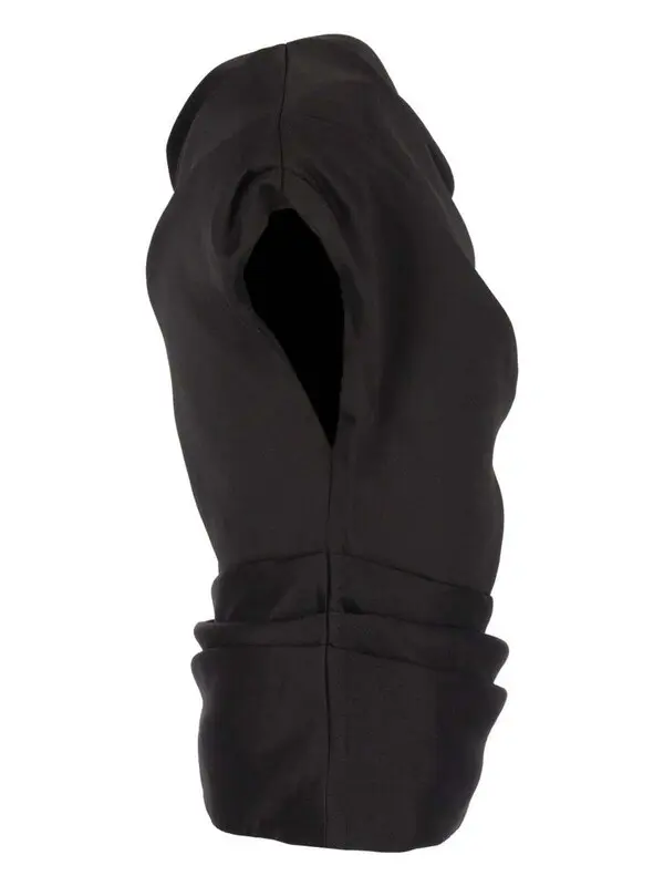 SELF-PORTRAIT Taffeta Draped Top