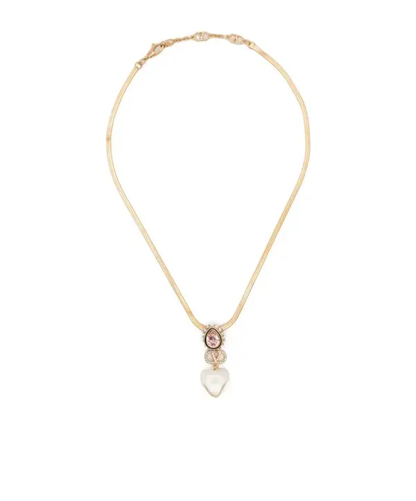Valentino Garavani Tone Heart Pendant Necklace - Gold