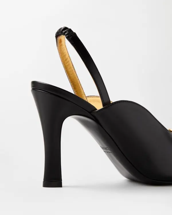 Versace Marisa Leather Slingbacks 90 Mm