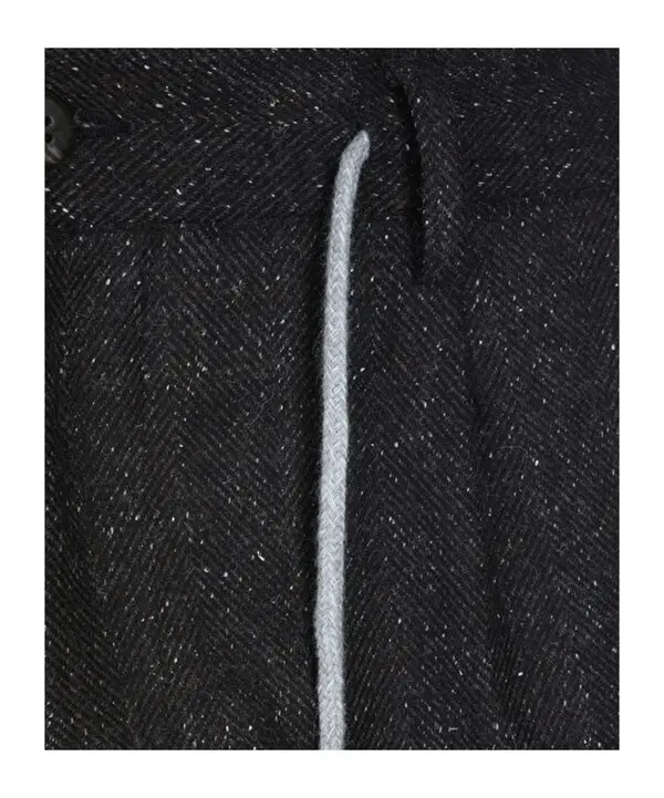 Eleventy Drawstring Slim Pants - Black