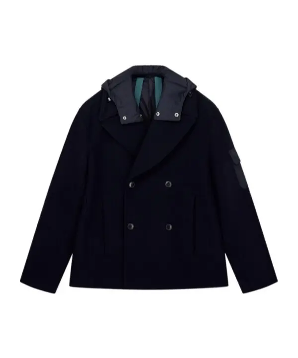 Armani Exchange Blouson Jacket In Virgin Wool Blend