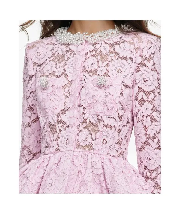 SELF-PORTRAIT Lace Peplum Top