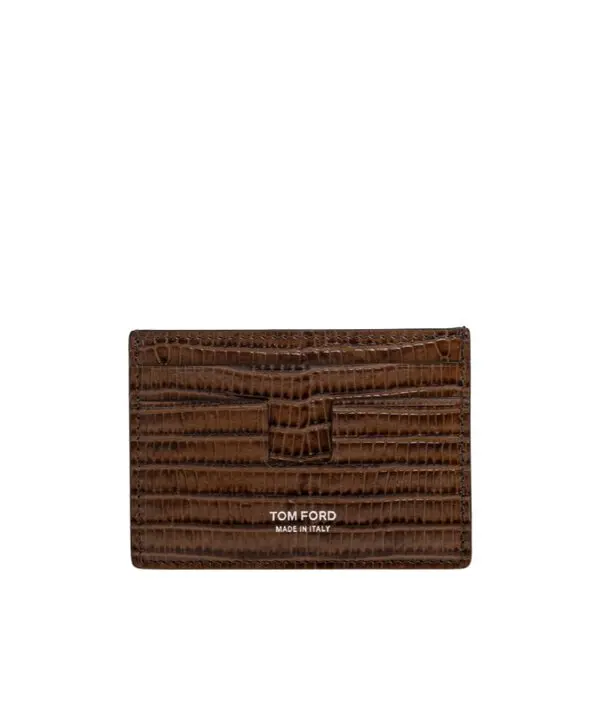 TOM FORD Textured Card Holder Wallet - No