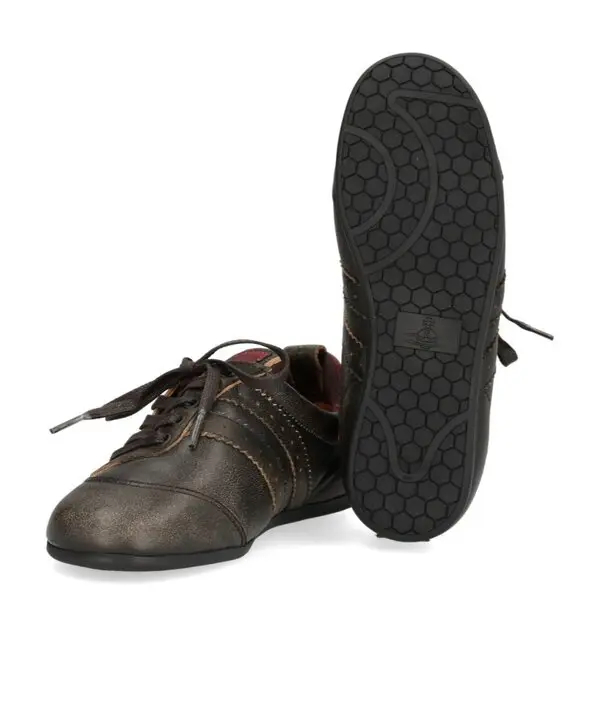 VIVIENNE WESTWOOD Distressed Leather Low-top Sneakers