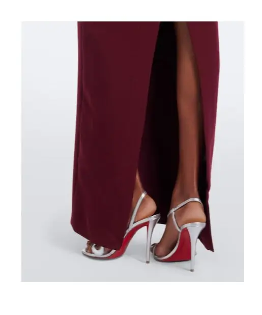 Roland Mouret Scarf-detail Bustier Gown - Wine Red