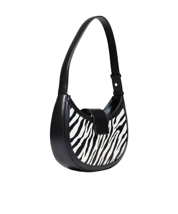 Armani Exchange Hobo Shoulder Bag In Coated Fabric