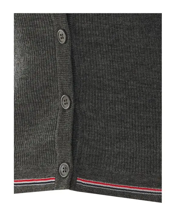 Thom Browne Rib-stitch Wool Cardigan