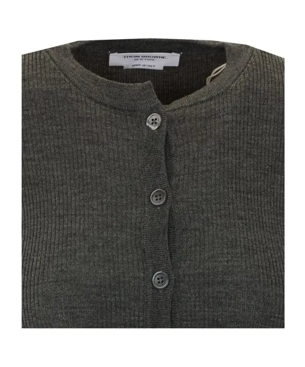 Thom Browne Rib-stitch Wool Cardigan