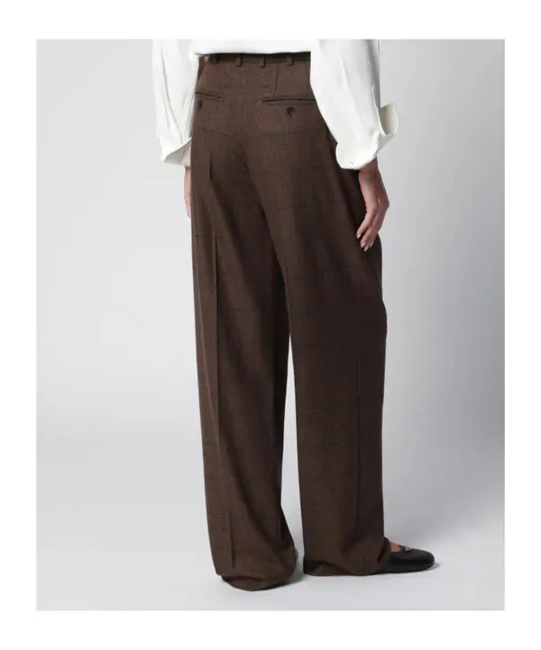 Loro Piana Straight Leg Plaid Trousers