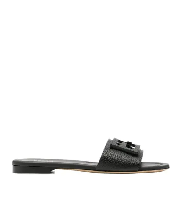 Fendi Baguette Leather Slides