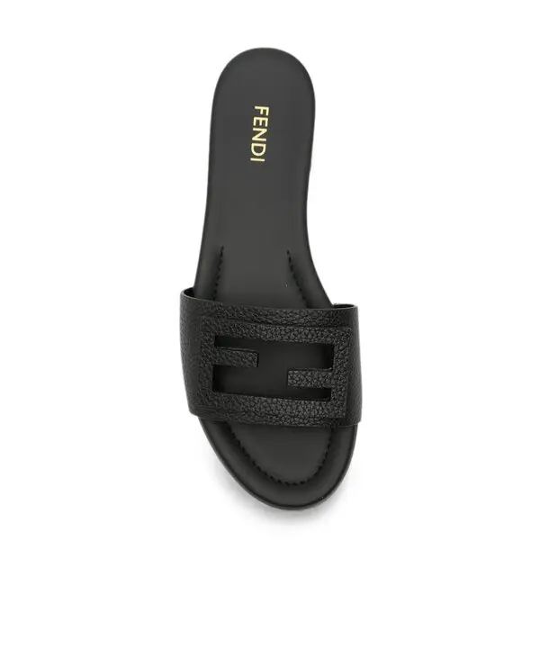 Fendi Baguette Leather Slides