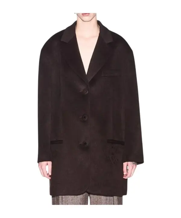 Armani Exchange Caban Coat In Wool Blend