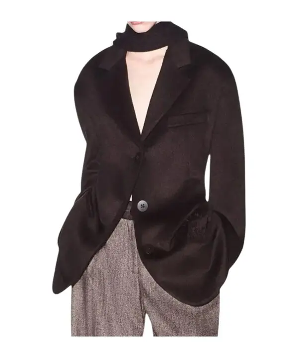 Armani Exchange Caban Coat In Wool Blend