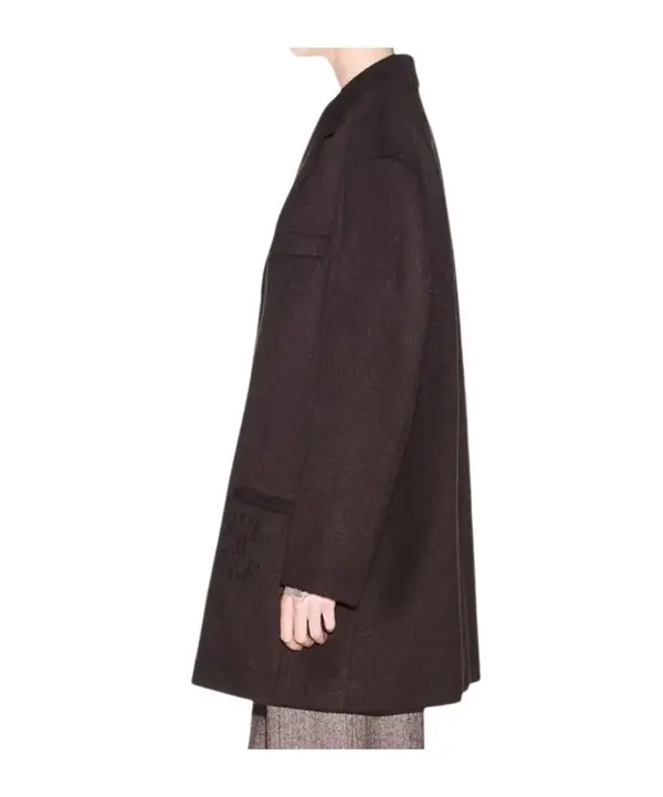 Armani Exchange Caban Coat In Wool Blend