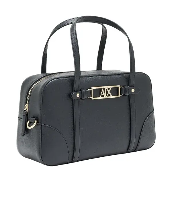 Armani Exchange Logo-plaque Leather Tote Bag