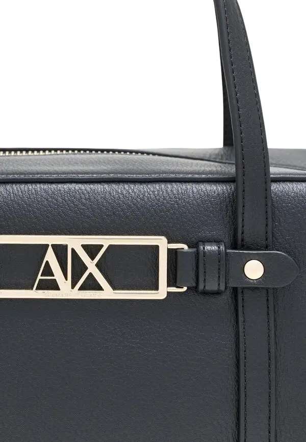 Armani Exchange Logo-plaque Leather Tote Bag