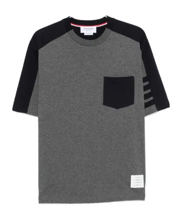 Thom Browne 4-bar Chest-pocket T-shirt