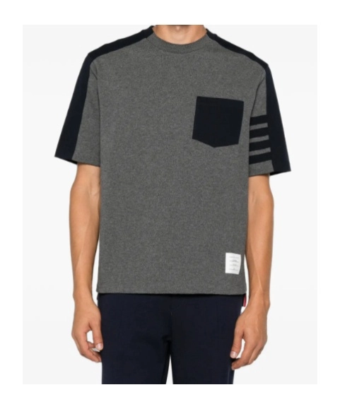 Thom Browne 4-bar Chest-pocket T-shirt