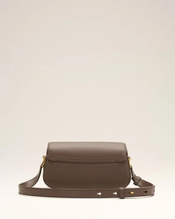 AMI Paris De Coeur Logo Detailed Crossbody Bag - Truffle