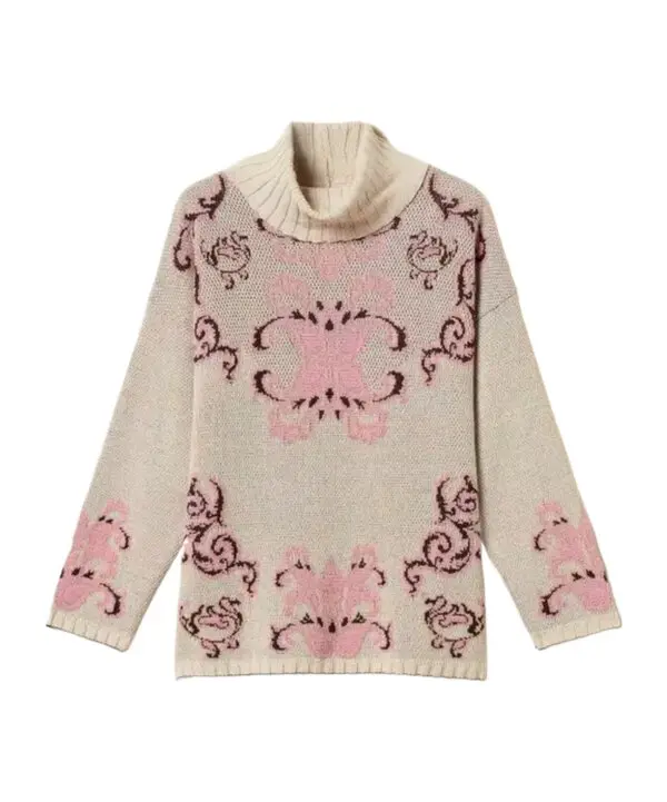 TWINSET Jacquard Wool-blend Knit Sweater
